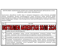 Instrumen Akreditasi Tahun 2024 SD MI